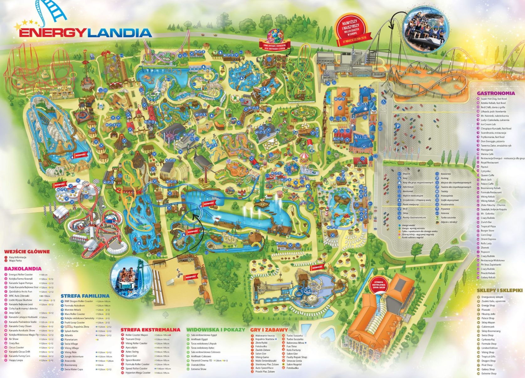 Energylandia (Polsko): Zábavní park – Recenze, ceník